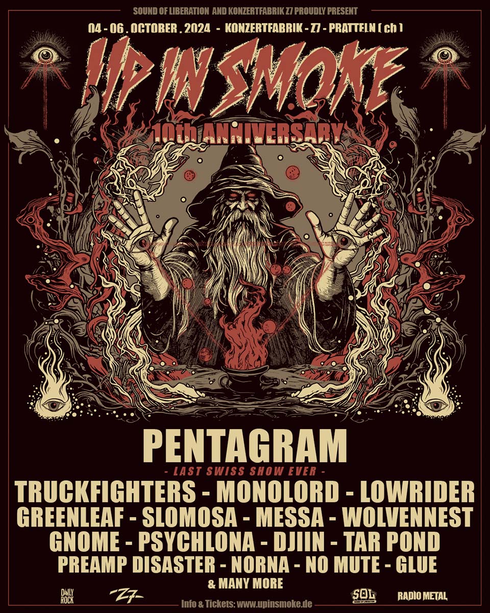 Up In Smoke Festival announces Pentagram, Truckfighters, Monolord ...
